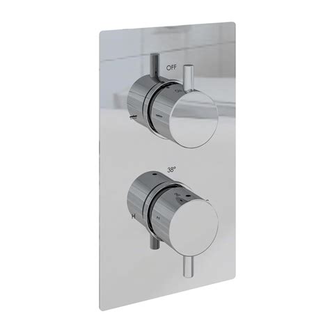 Meriden Twin Thermostatic Concealed Shower Valve Chrome Get My Taps