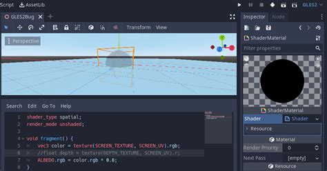 sampling depth texture in gles2 breaks sampling screen texture · issue