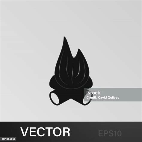 모닥불 아이콘입니다 여행 일러스트 아이콘의 요소입니다 표지판 기호는 웹 로고 모바일 앱 Ui Ux에 사용할 수 있습니다 가연성에 대한 스톡 벡터 아트 및 기타 이미지