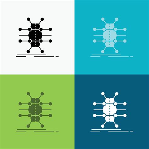 Distribution Grid Infrastructure Network Smart Icon Over Various