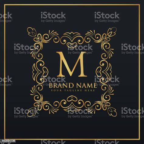 꽃 장식 프레임 테두리 모노 그램 아이콘 편지 M 0명에 대한 스톡 벡터 아트 및 기타 이미지 0명 고급 고풍스런 Istock