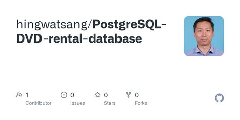 github hingwatsang postgresql dvd rental database