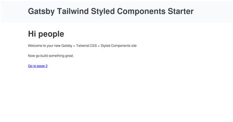 Gatsby Tailwind Styled Components Starter Codesandbox