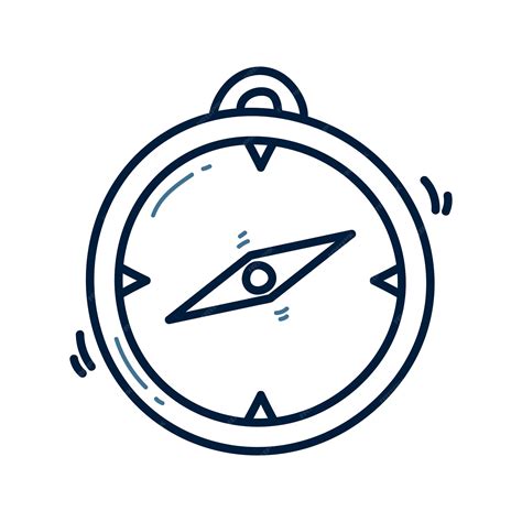 Premium Vector Hand Drawn Compass Doodle Line Illustration Compass