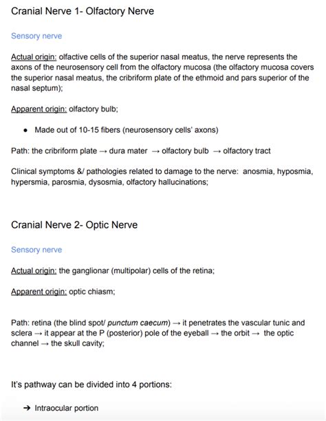 Exploring Cranial Nerves NoteXchange