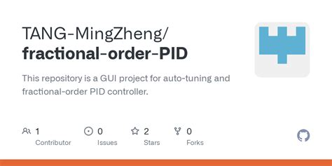 Github Tang Mingzheng Fractional Order Pid This Repository Is A Gui