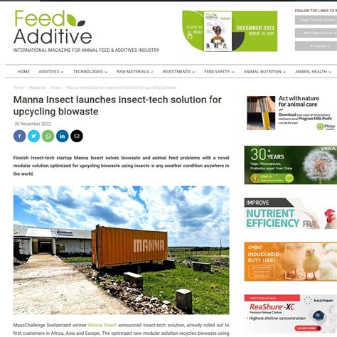 Manna Featured In Feed And Additive Magazine Manna News
