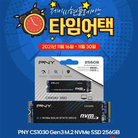 제이씨현시스템 Pny Cs1030 Gen3 M2 Ssd 256gb 대상 할인 진행 케이벤치 쇼핑뉴스 보도자료