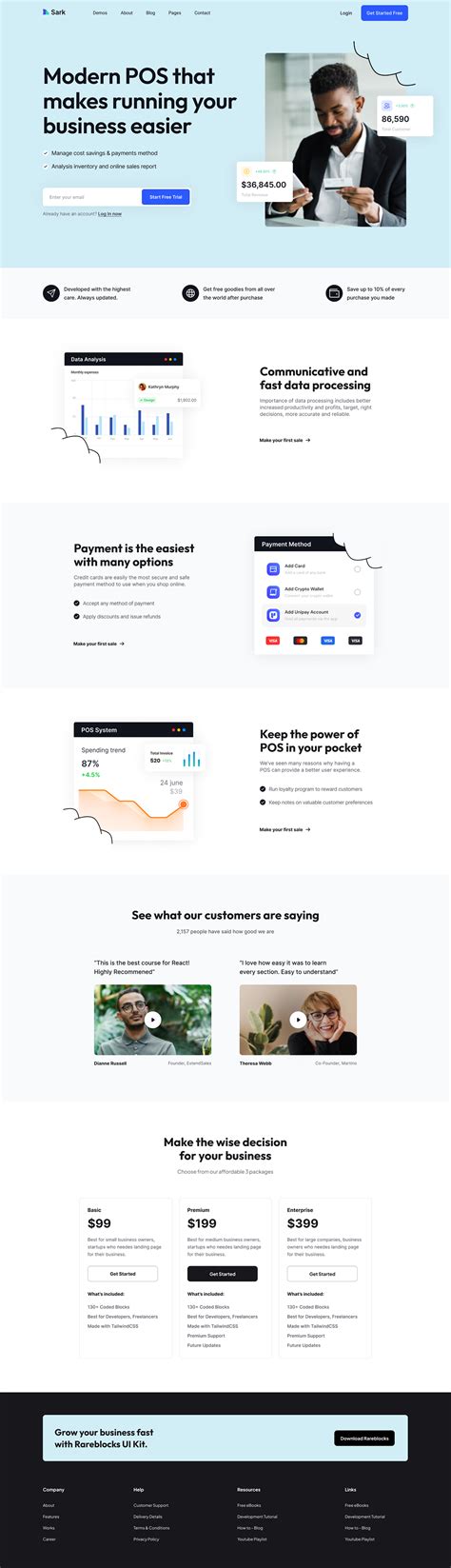 Modern POS Landing Page UI Design Behance Modern POS Landing Page UI Design Behance