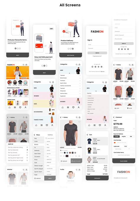 FASHION Ecommerce App UI UX 6 Images Behance