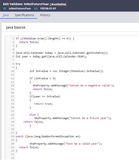 Editing Edit Validate Rule Notfuturedate Support Center
