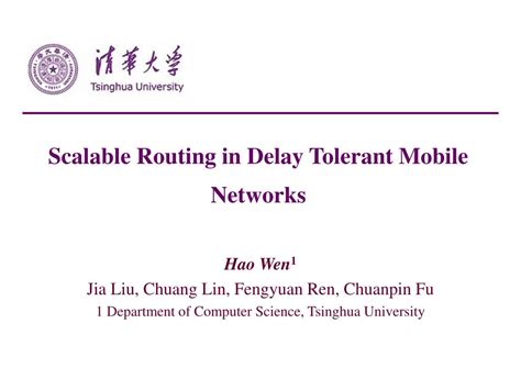 PPT Scalable Routing In Delay Tolerant Mobile Networks PowerPoint Presentation ID