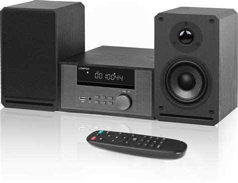 Lonpoo Home Cd Stereo Shelf System100w Hi Fi Bookshelf Speskers System