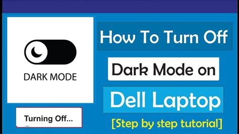 How To Turn Off Dark Mode On Dell Laptop Youtube