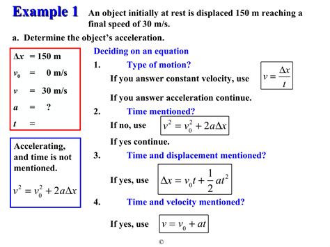 Kinematic Equations Of Motion Ppt