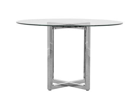 Amalfi Round Glass Counter Height Dining Table Raymour And Flanigan