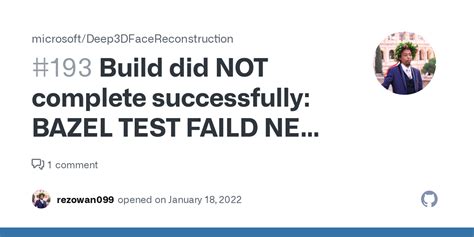 Build Did Not Complete Successfully Bazel Test Faild New Issue · Issue 193 · Microsoft