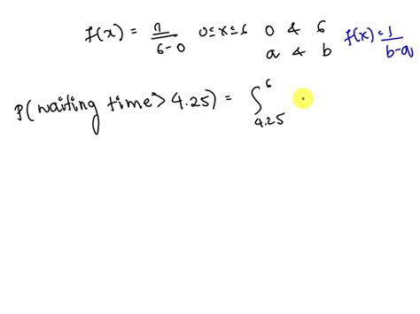 Solved The Waiting Times Between Subway Departure Schedule And The