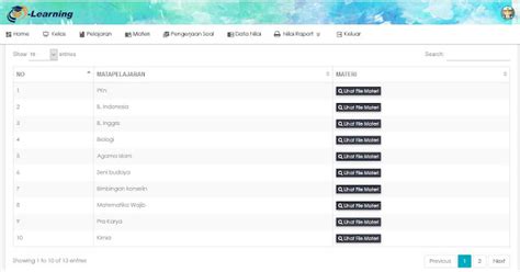 Source Code Aplikasi E Learning Sekolah Nilai Raport K 13