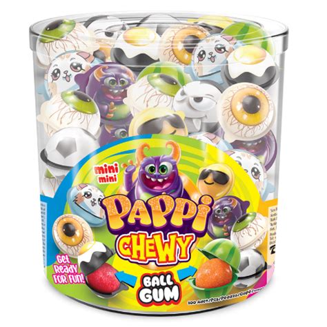 Pappi Chewy Ball 100x10g Halloween Candy Cargo