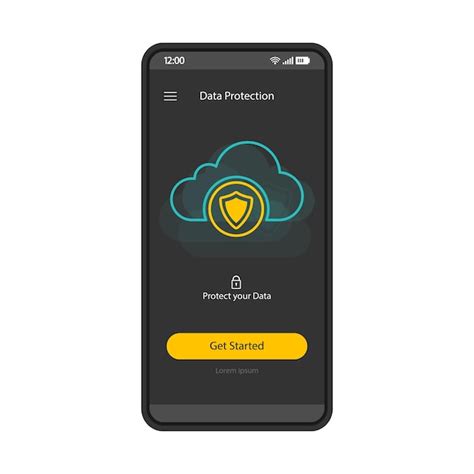 Premium Vector Cloud Storage Smartphone Interface Vector Template