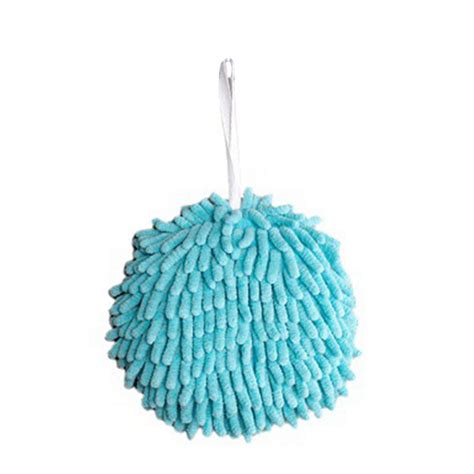 Badu Bg Шенилна кърпа за ръце за баня Кухня Висяща топка за кърпа за ръце Бързосъхнеща мека