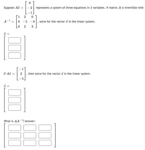 Solved Suppose At Represents A System Of Three Chegg