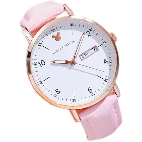 迪士尼手表女款中学生防水简约机械中考考试专用女孩初高中生腕表 虎窝淘