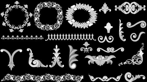 30 Ornamental Alpha Textures FlippedNormals