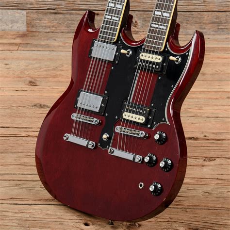 Ibanez SG Style 2402 Double Neck 6/12 Cherry 1970s – Chicago Music Exchange