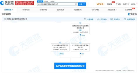 天眼查app显示茶颜悦色投资成立筑高墙餐饮管理公司长沙管军咨询