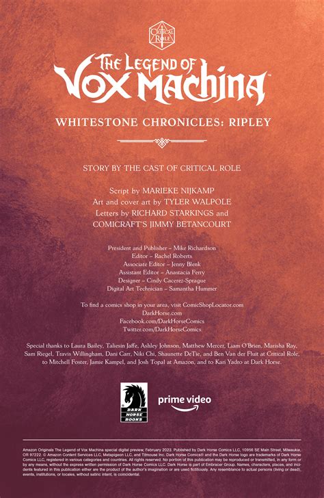 Read Online The Legend Of Vox Machina Whitestone Chronicles Ripley Preview Comic Issue Full