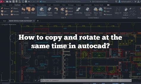 How To Copy And Rotate At The Same Time In Autocad