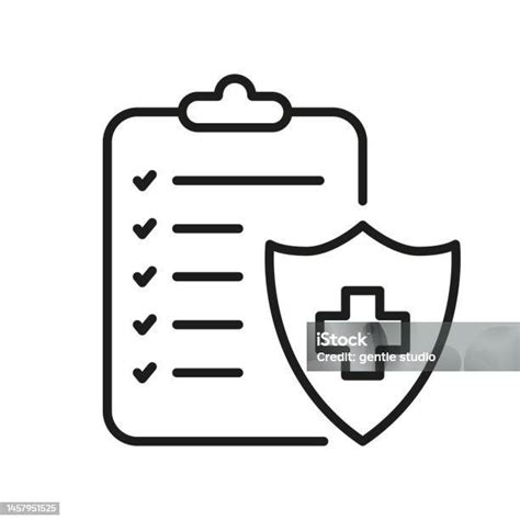 의료 기록 줄 아이콘입니다 환자 진단 보고서 선형 픽토그램 클립보드 개요 아이콘의 건강 정보입니다 병원 노트 진단 문서 편집 가능한 획 고립된 벡터 그림 건강 진단에 대한