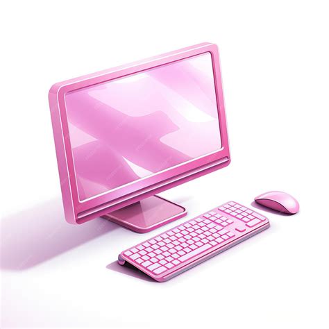 Premium Vector Pink Color Computer Isometric Vector White Background Iso Premium Vector Pink Color Computer Isometric Vector White Background Iso