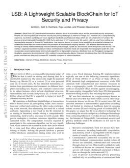 LSB A Lightweight Scalable BlockChain For IoT Security And Privacy DeepAI