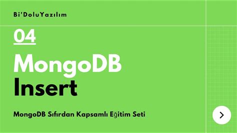 Mongodb Dersleri 04 Insert And Insertone Youtube