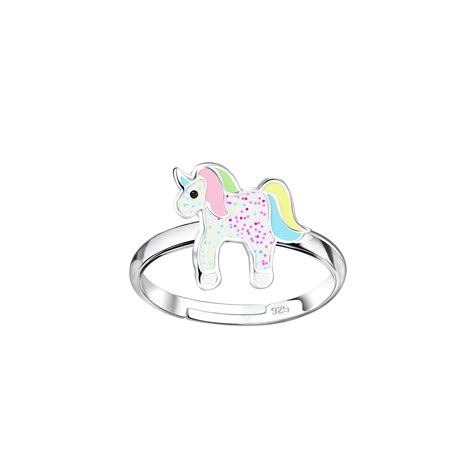 925 Silver Jewelry Silver Unicorn Adjustable Ring 20884