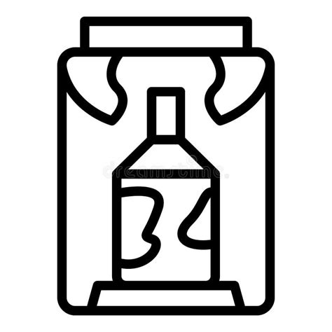 Float Bottle Glass Icon Outline Vector Factory Production Stock Vector Illustration Of
