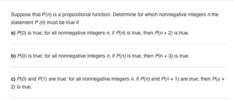 Solved Suppose That P N Is A Propositional Function Chegg