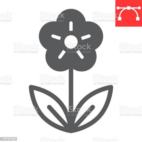 꽃 글리프 아이콘 해피 부활절과 봄 꽃 벡터 아이콘 벡터 그래픽 편집 스트로크 솔리드 기호 Eps 10 0명에 대한 스톡 벡터 아트 및 기타 이미지 Istock