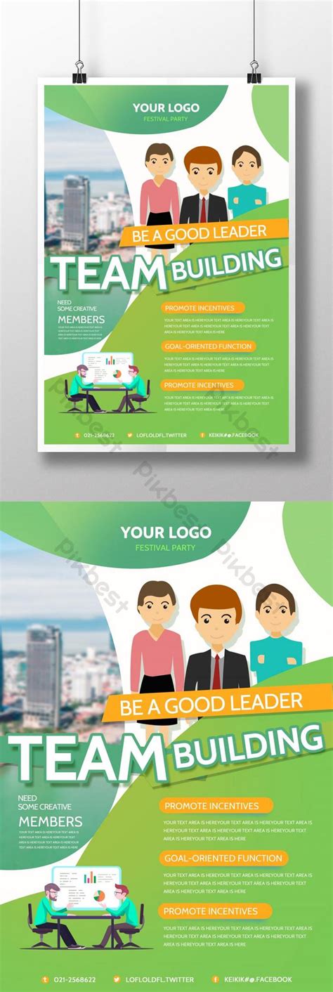 Modern And Creative Team Building Poster Psd Free Download Pikbest