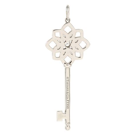 Tiffany And Co Woven Key Pendant Pendant And Charms Platinum With