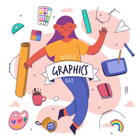 دانلود وکتور تصویر طراحی گرافیکی روز گرافیک دانلود رایگان فایل لایه باز، Psd، وکتور، لوگو و موکاپ