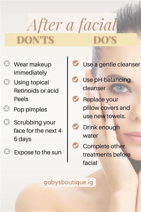 After A Facial DO S DON TS