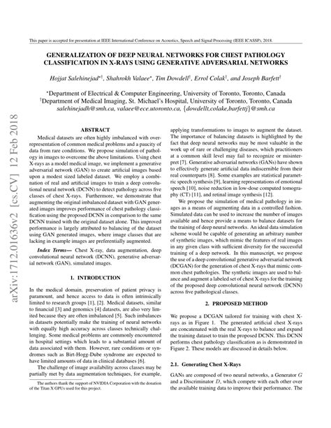 PDF Generalization Of Deep Neural Networks For Chest Pathology Classification In X Rays Using