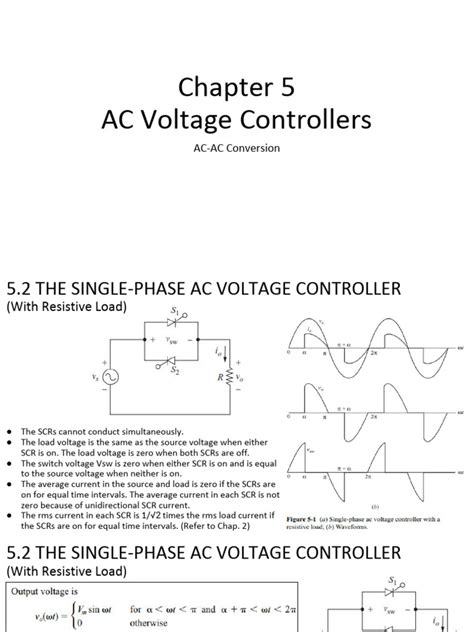 Chap 05 Ac Voltage Controllers Pdf Power Electronics Electrical Engineering