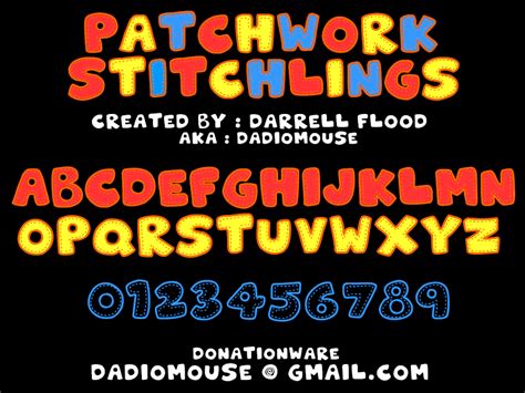 Patchwork Stitchlings Font Patchwork Stitchlings Font