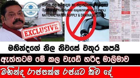 මහින්දගේ පිල නිවසේ වතුර කපයි News1stceylon Youtube