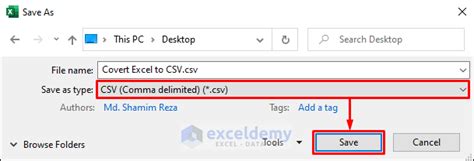 How To Convert Excel To A Comma Delimited Csv File 2 Methods Exceldemy